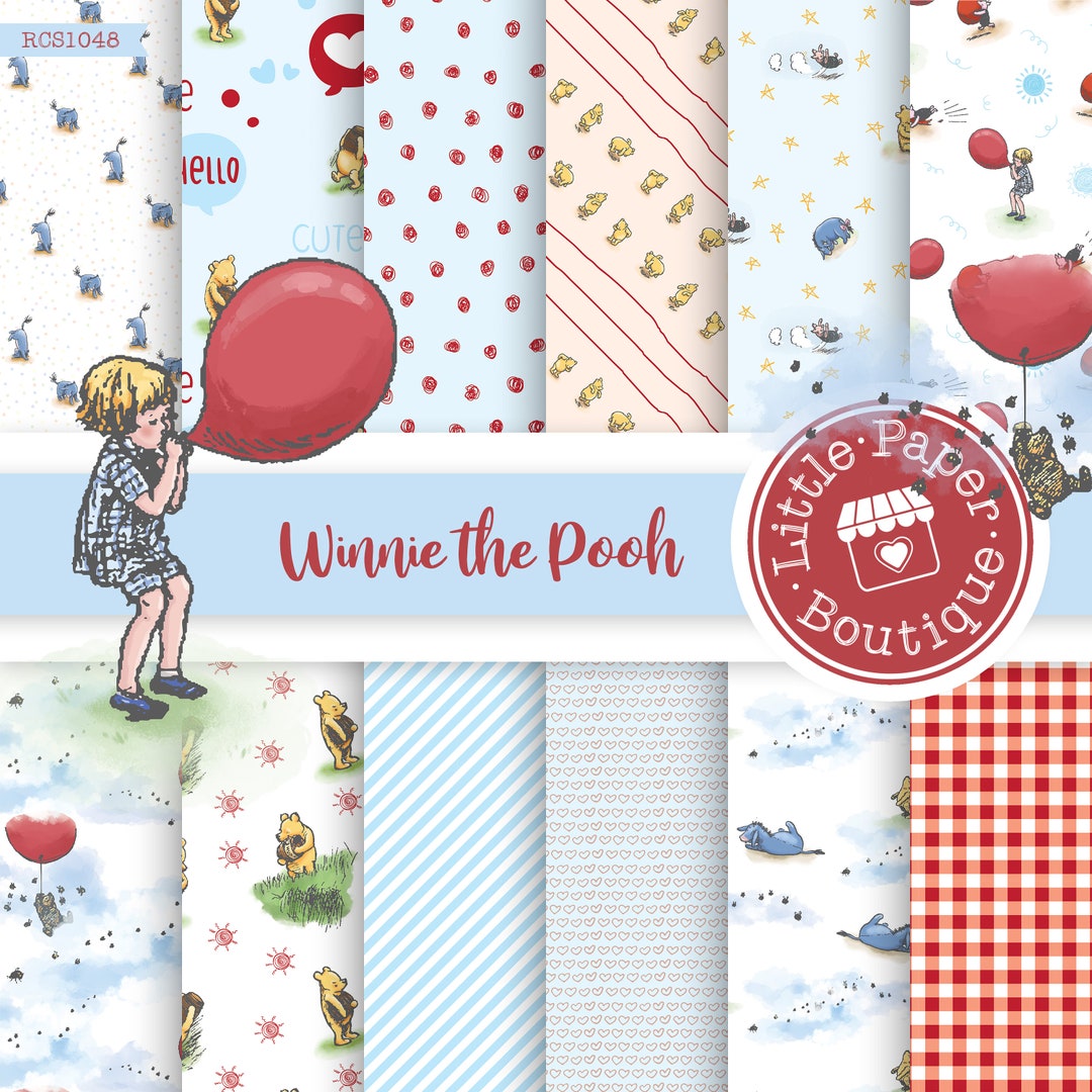 SEAMLESS Winnie the Pooh Digital Paper Digital Pastel Designs Scrapbook ...