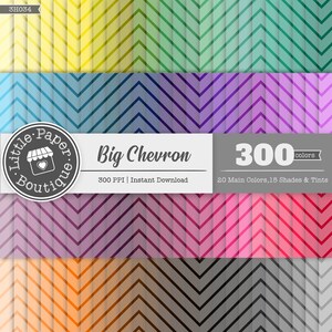 100 Chevron Digital Paper, Rainbow Chevron Backgrounds, Zig Zag, Bright ...
