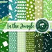 Green Digital Paper Pack Polka Dots Stripes Background St. - Etsy