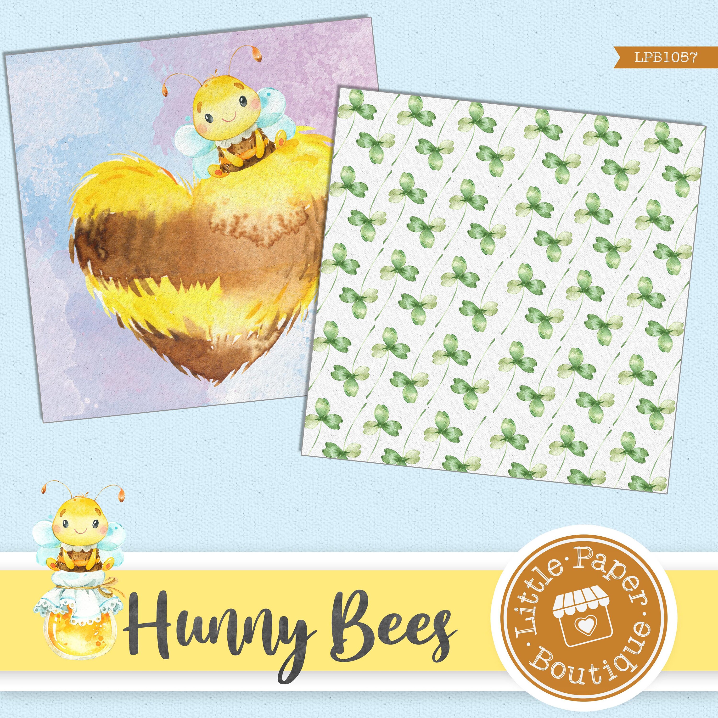Busy Bee Digital Paper Scrapbook Papers Background Polka | Etsy