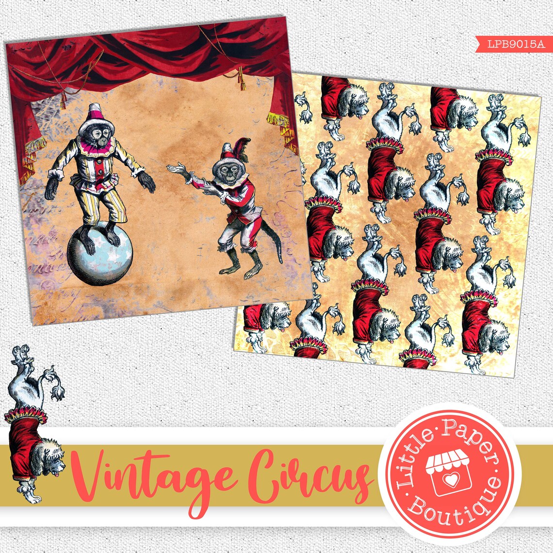 Vintage Circus Paper Pack Circus Digital Paper Circus - Etsy