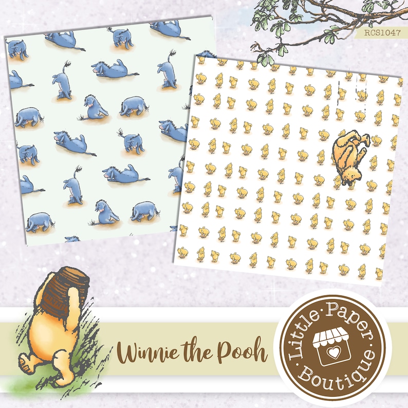 SEAMLESS Winnie the Pooh Digital Paper Digital Download Designs ...