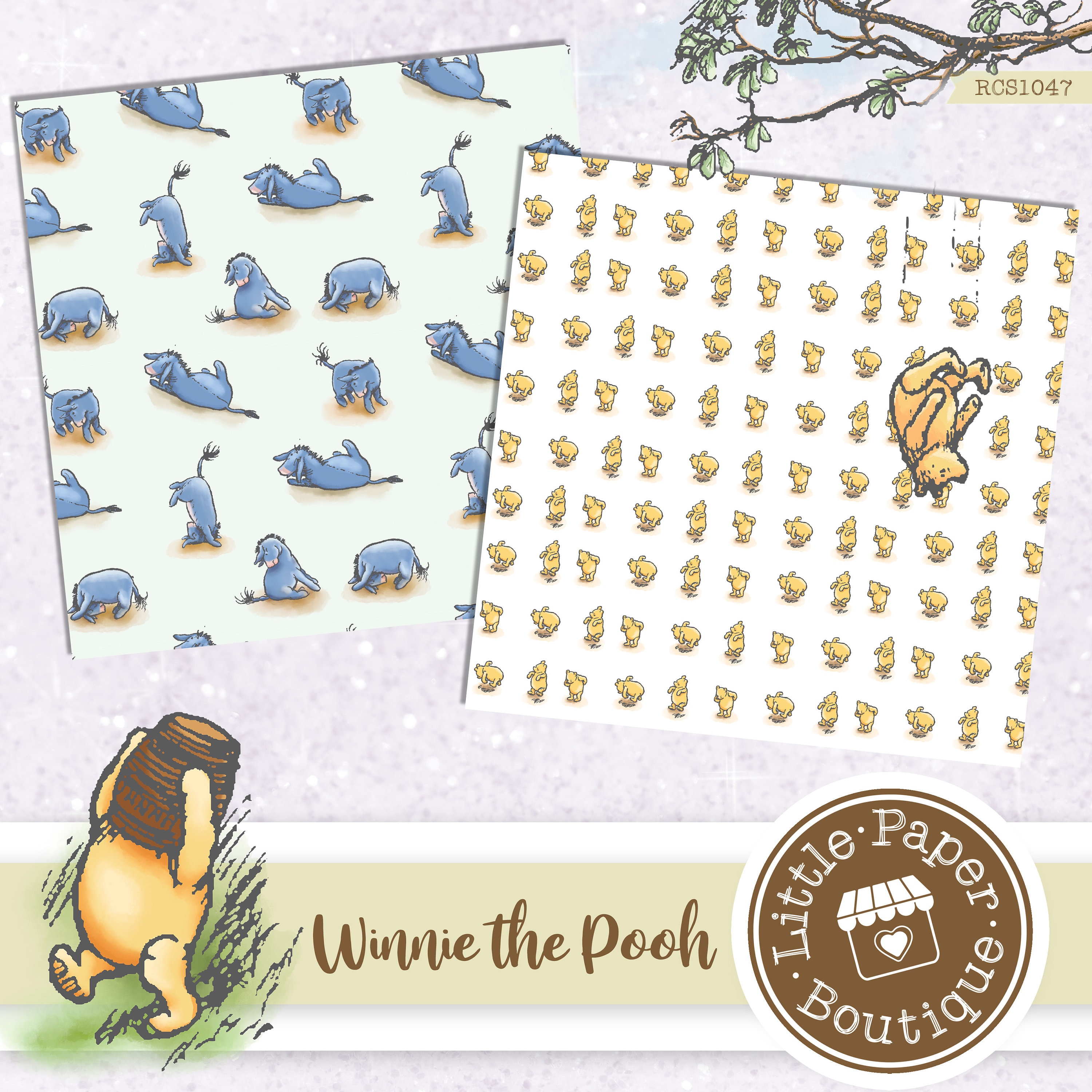 SEAMLESS Winnie the Pooh Digital Paper Digital Download Designs ...