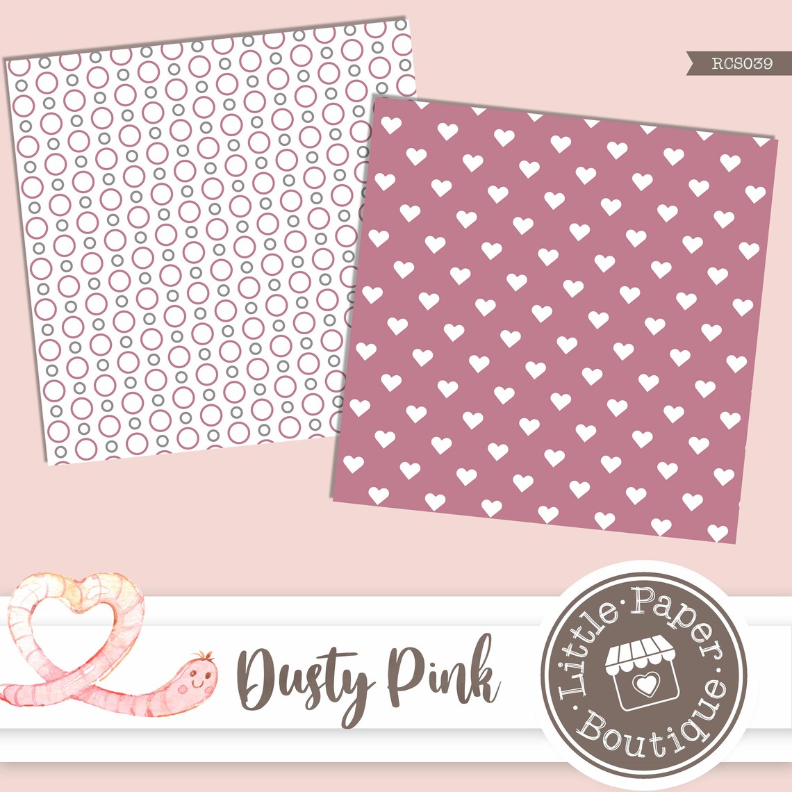 Cute Pink Digital Paper Set Rainbow Patterned Paper Polka - Etsy