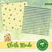Sloths Digital Papers, Cute Sloths, Sloths Pattern, Summer Digital ...