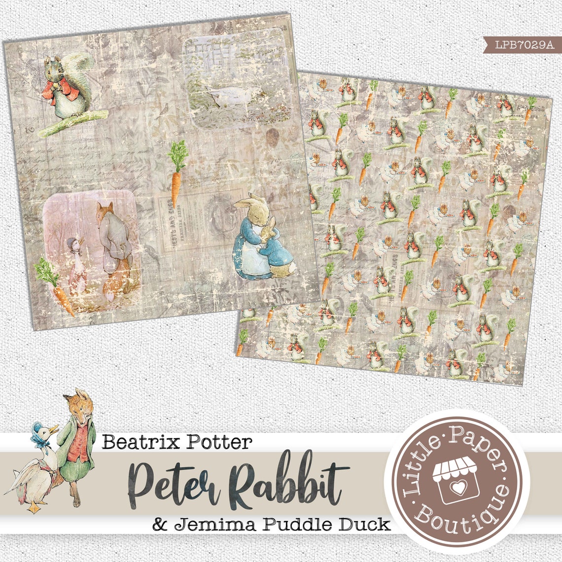Peter Rabbit Paper Pack Beatrix Potter Digital Paper - Etsy