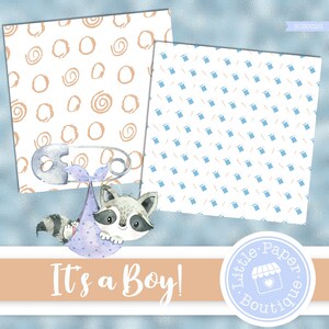 Baby Boy Digital Paper, SEAMLESS Little Boy Digital Paper,digital Paper ...