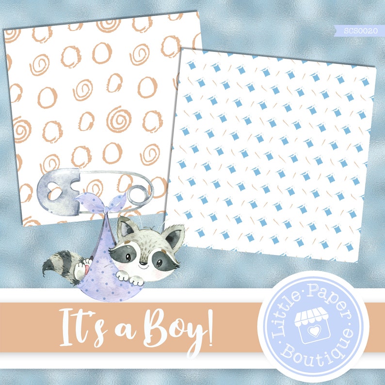 Baby Boy Digital Paper SEAMLESS Little Boy Digital - Etsy