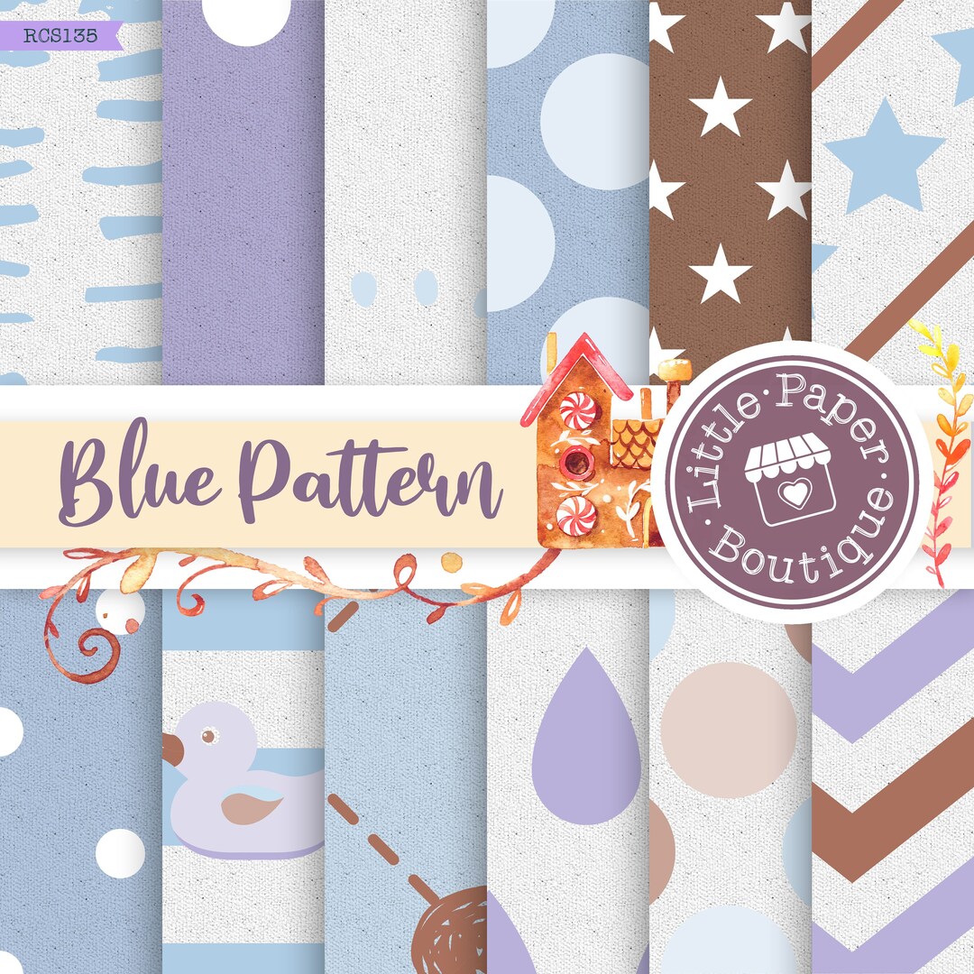 Baby Blue Digital Paper Blue Grey Baby Boy Digital Paper - Etsy