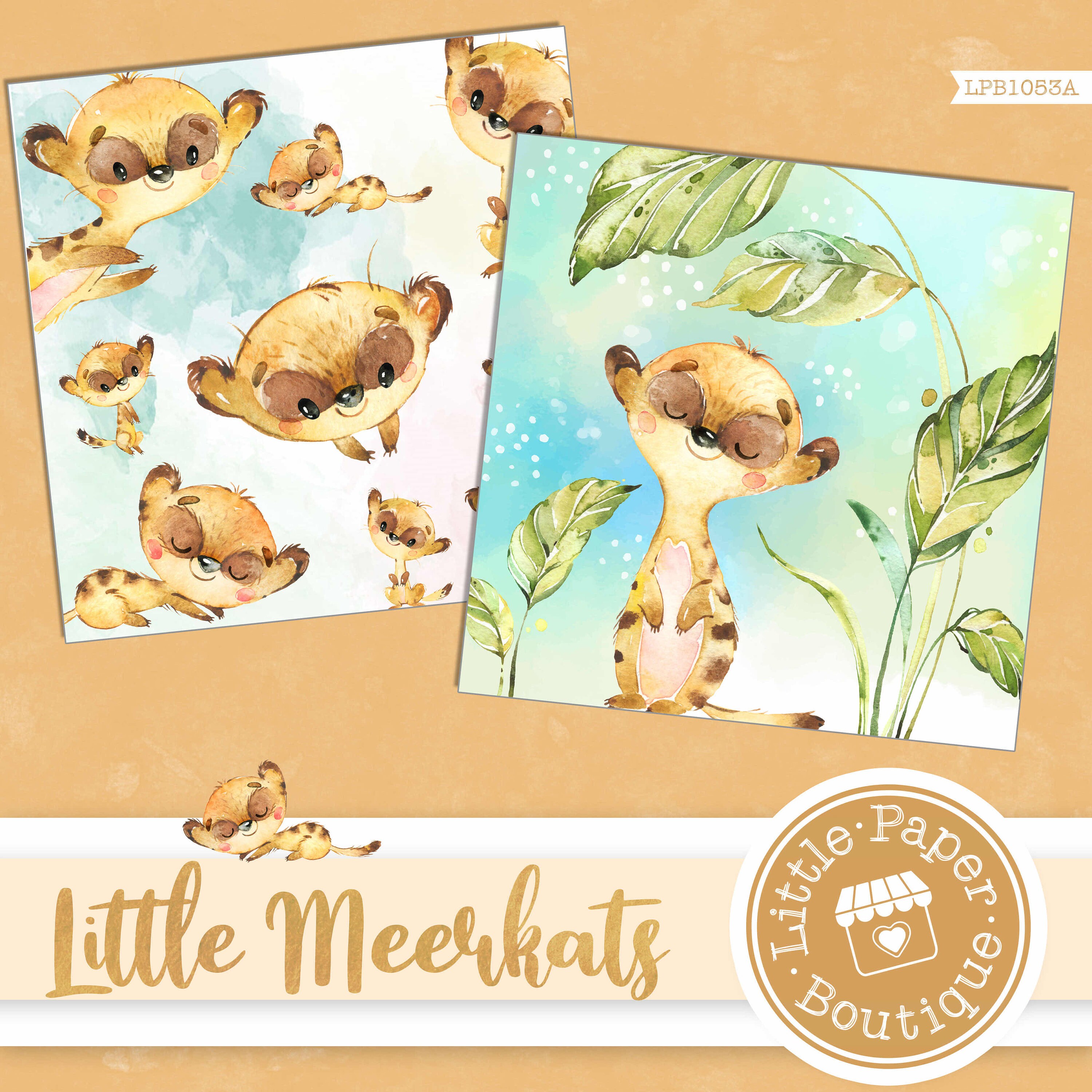 Africa Meerkat Watercolor Nursery Art Baby Shower Animals - Etsy