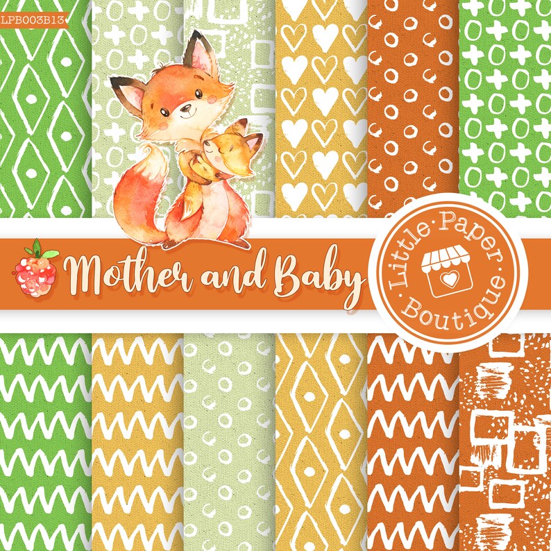 Fox Print Scrapbook Paper Fox Paper Fox Pattern Arctic | Etsy