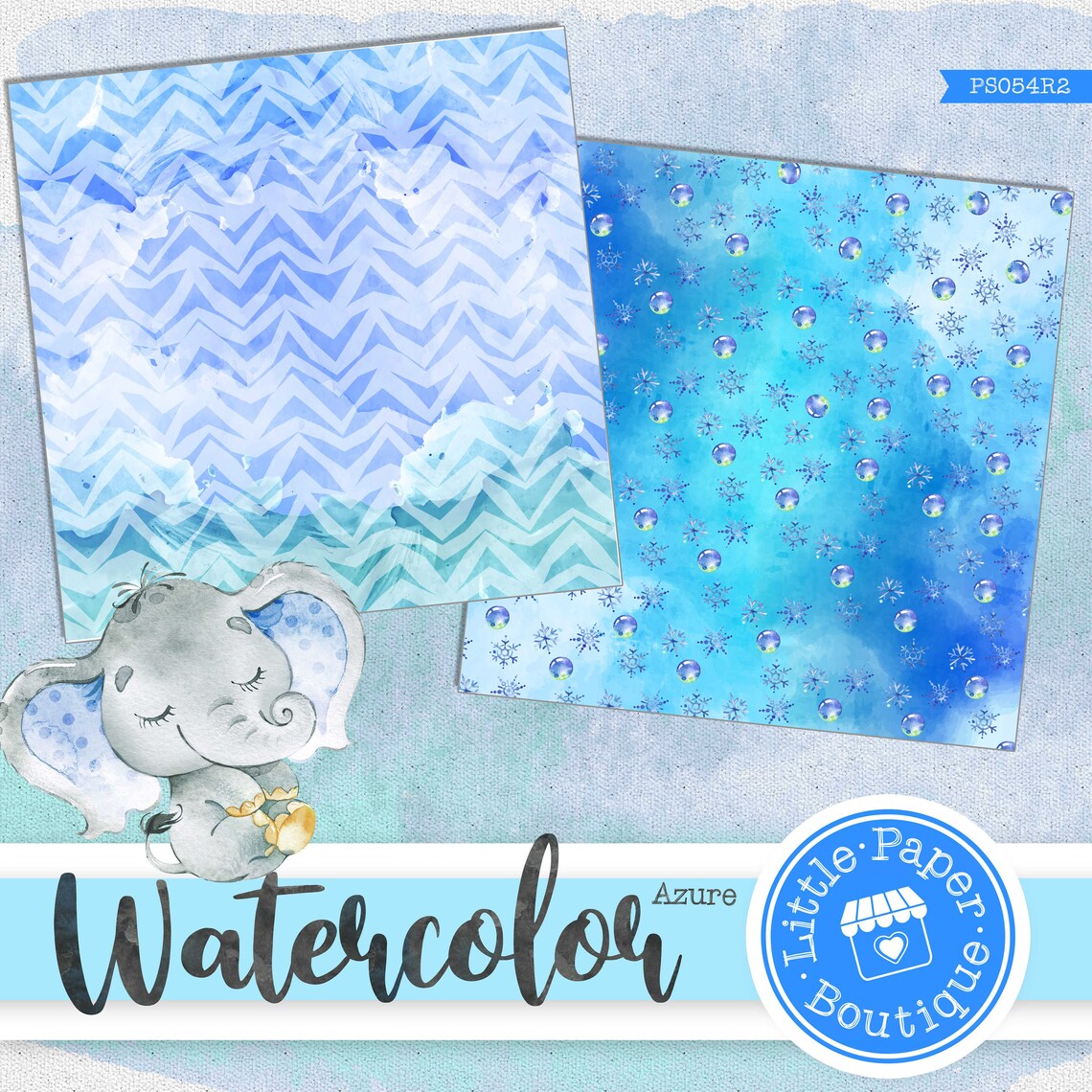 Teal Digital Scrapbook Paper Set aqua Ocean Sea Water With - Etsy