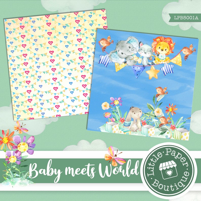 Baby Girl Digital Paper Pack Vintage Baby Papers Shabby Baby - Etsy