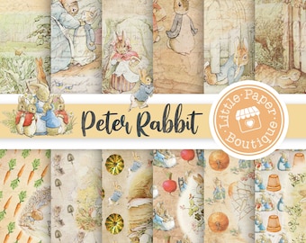 Peter Rabbit Paper Pack, Beatrix Potter, Digital Paper, Printable Paper ...