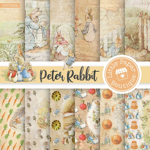 Peter Rabbit Paper Pack Beatrix Potter Digital Paper - Etsy