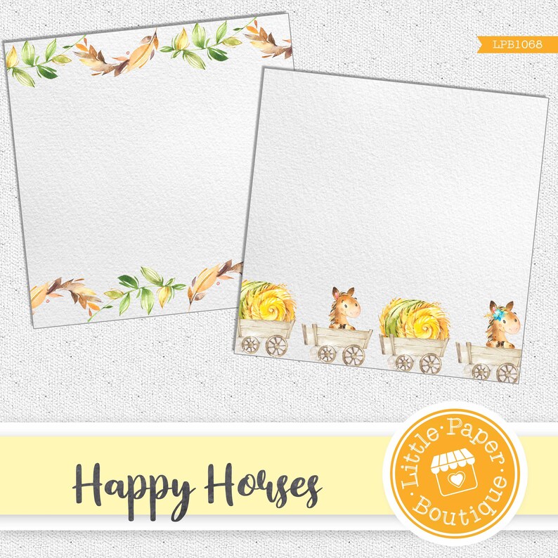 Equestrian Digital Papers horses horseshoe stable stallion | Etsy