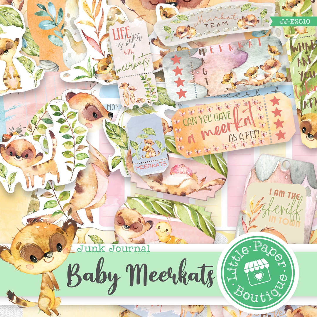 Savannah Africa Meerkat Safari Digital Junk Journal Kit (FULL KIT) With ...