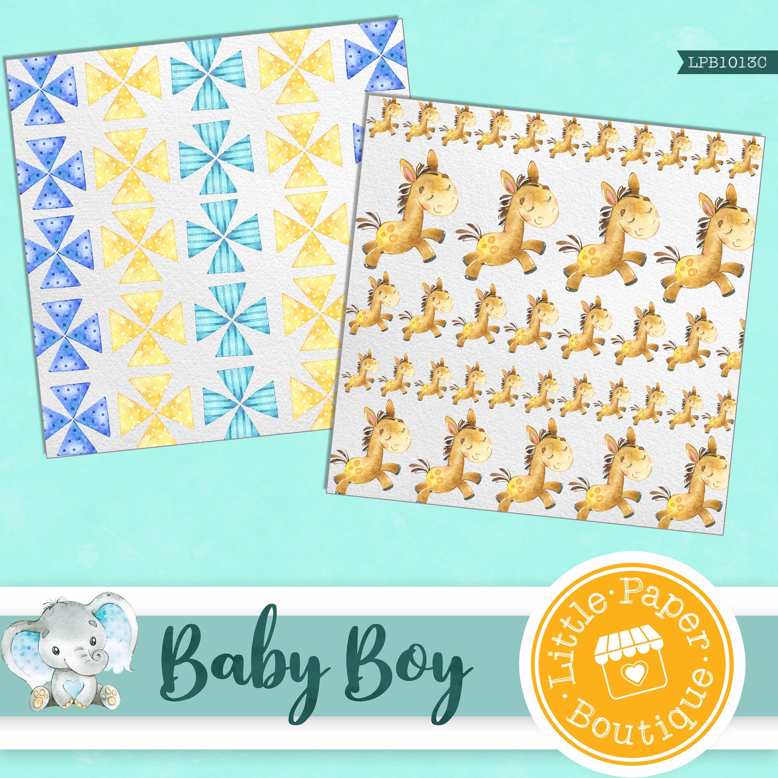 Baby Blue Digital Paper Blue Grey Baby Boy Digital Paper | Etsy