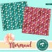 Mermaid Glitter Digital Papers Nautical Papers Ocean Papers - Etsy