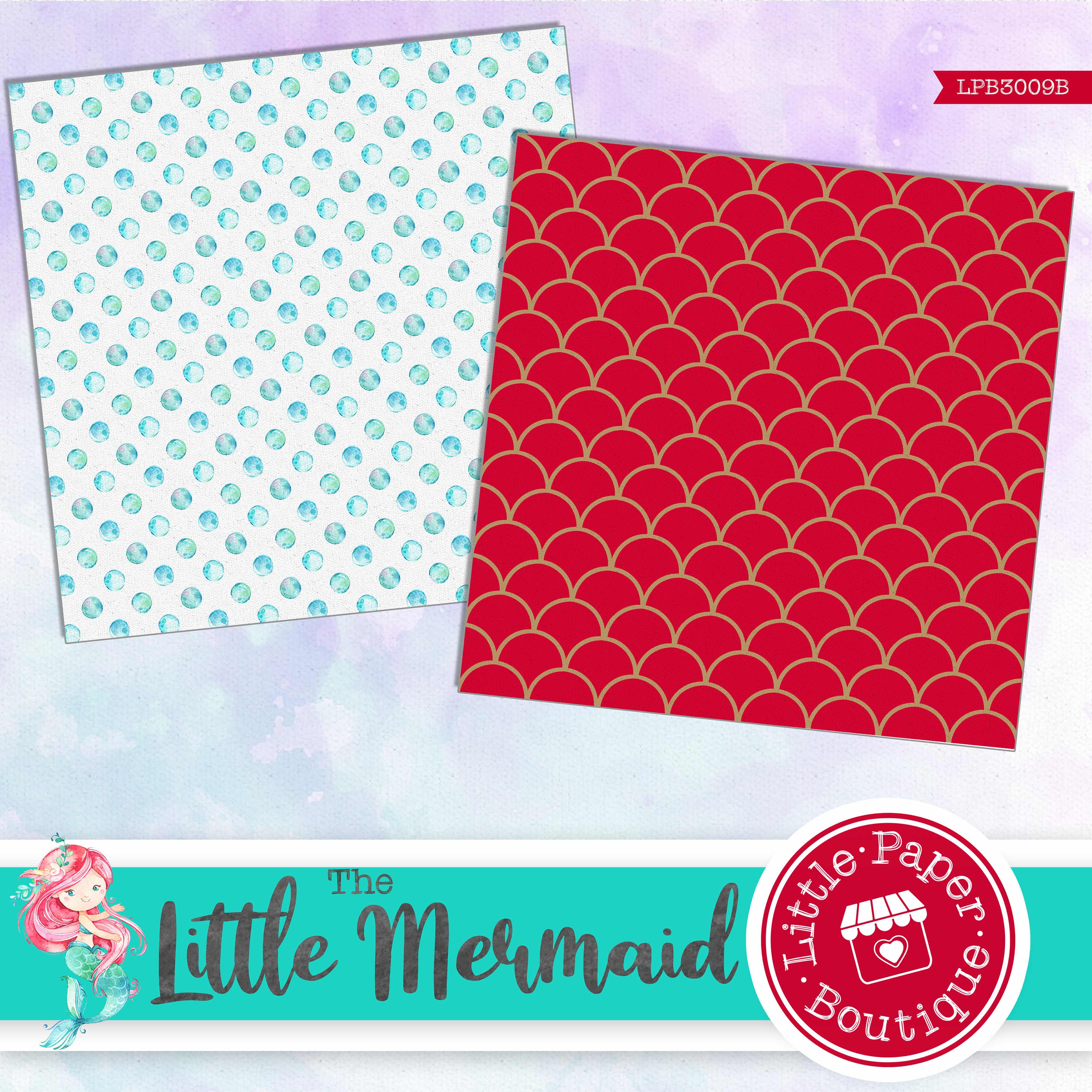 Little Mermaid Ariel 12x12 Digital Paper Packthe Little - Etsy