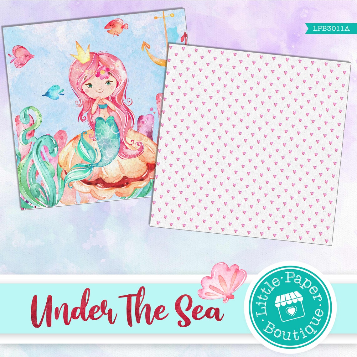 Mermaid Digital Papers Mermaid Papers Mermaids Princess - Etsy
