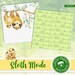 Sloths Digital Papers, Cute Sloths, Sloths Pattern, Summer Digital ...