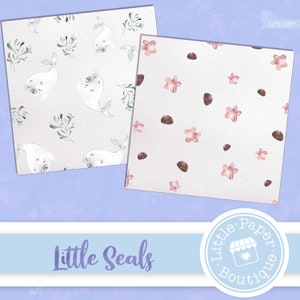 Seal Digital Paper, Seal Pattern, Ocean Pattern, Seal Pattern, Digital ...