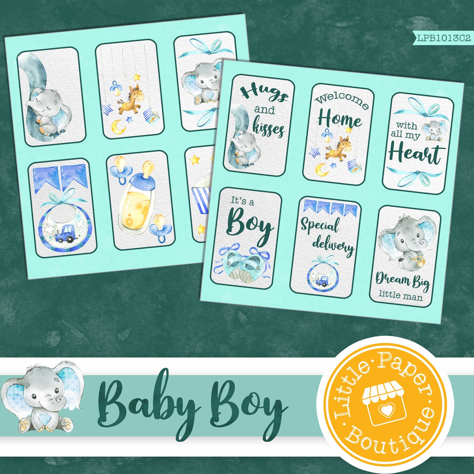 Baby Blue Digital Paper Blue Grey Baby Boy Digital Paper - Etsy