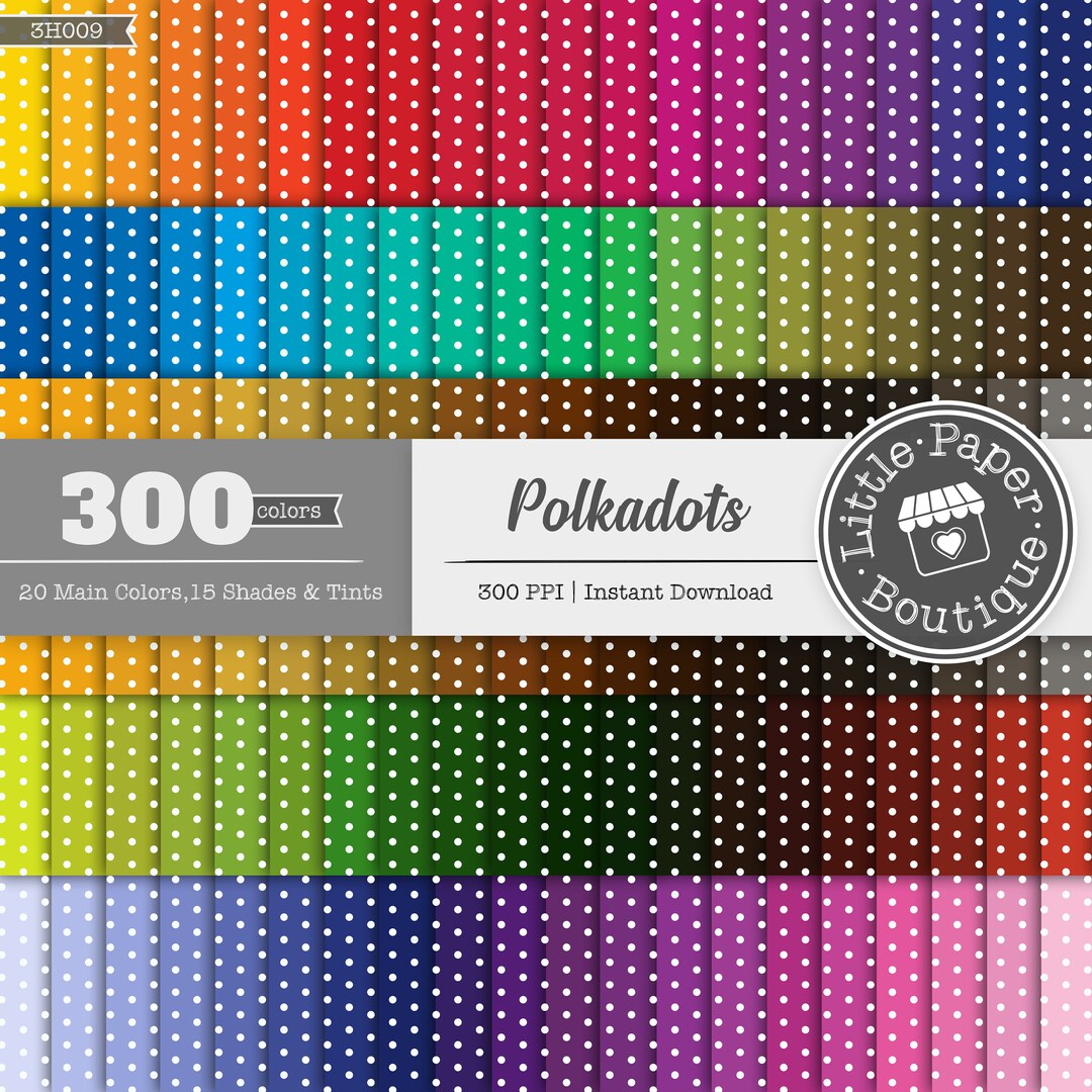 100 Tiny Polka Dot Digital Paper Digital Rainbow Polka Dot Paper Polka ...