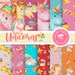 Unicorn Digital Paper, Whimsical Digital Paper, Unicorn Planner ...