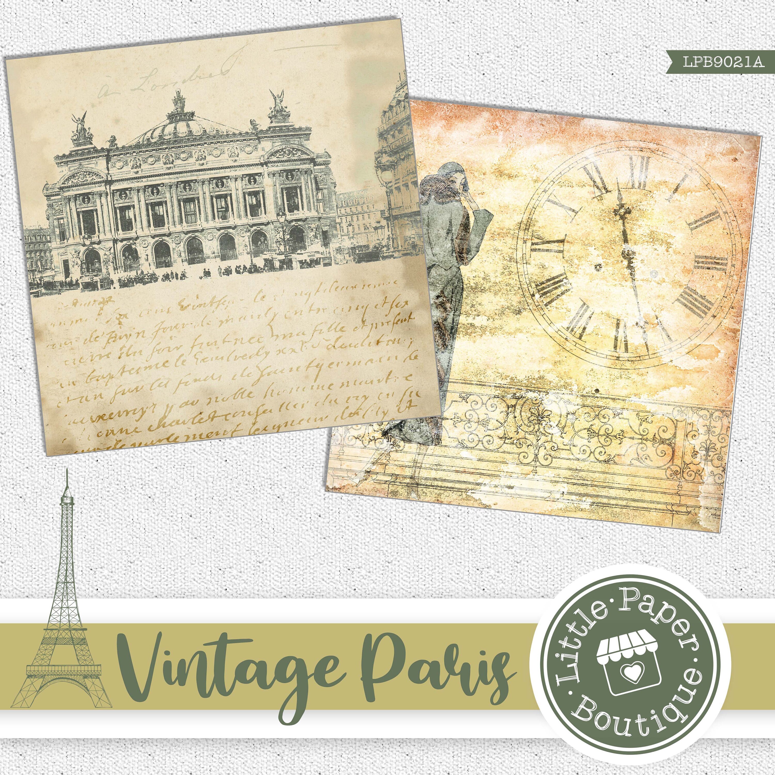 French Digital Paper - French Clipart - Scrapbook Paper, Bonjour Paris ...