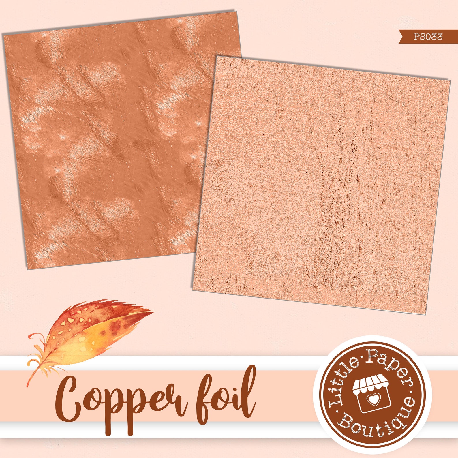 Copper Digital Paper Copper Foil Paper Backgrounds Set of 12 | Etsy