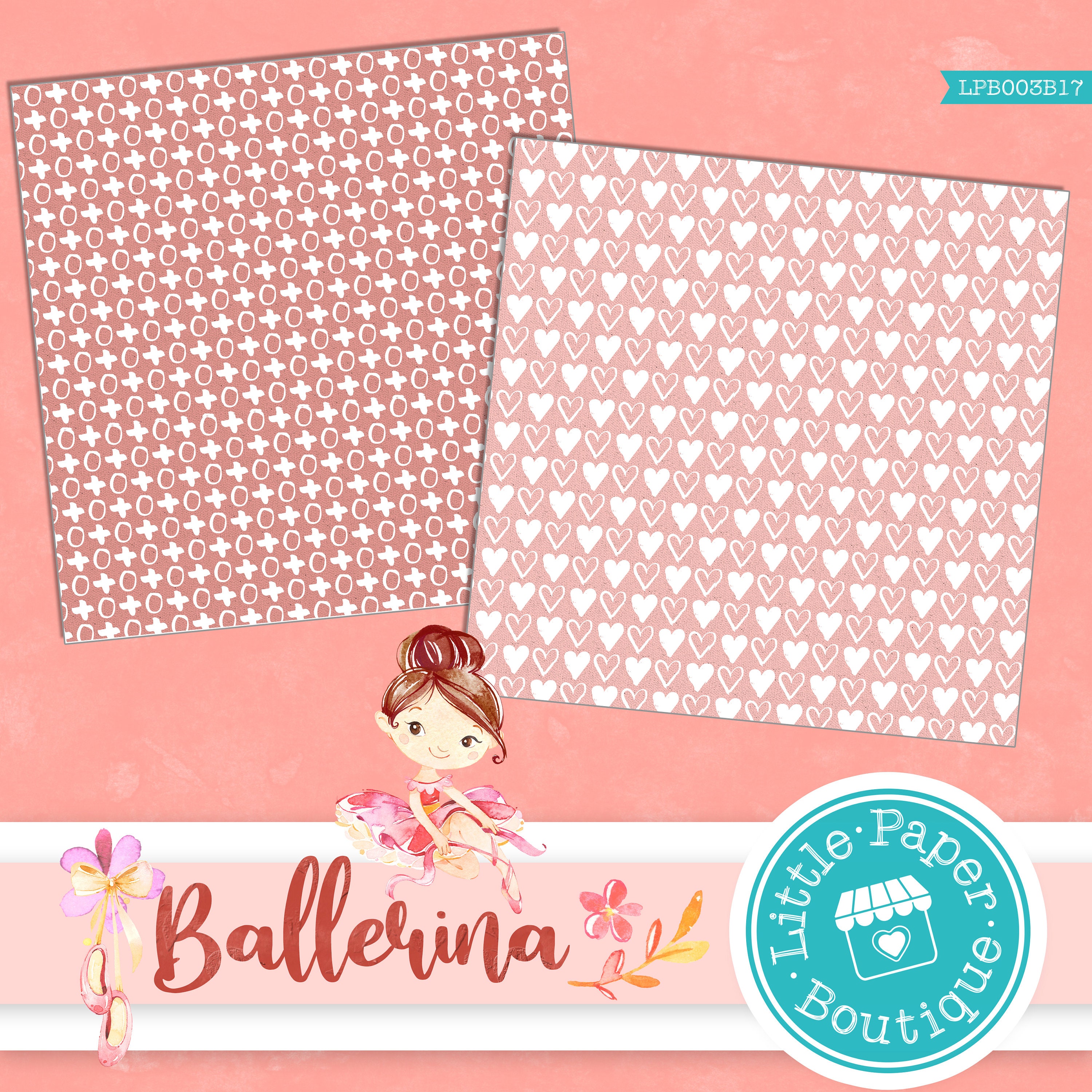 Ballerina Scrapbook Paper Ballet Scrapbooking Paper Ballet - Etsy