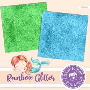 Rainbow Glitter Digital Paper Clip Art. Glitter Backgrounds Digital ...