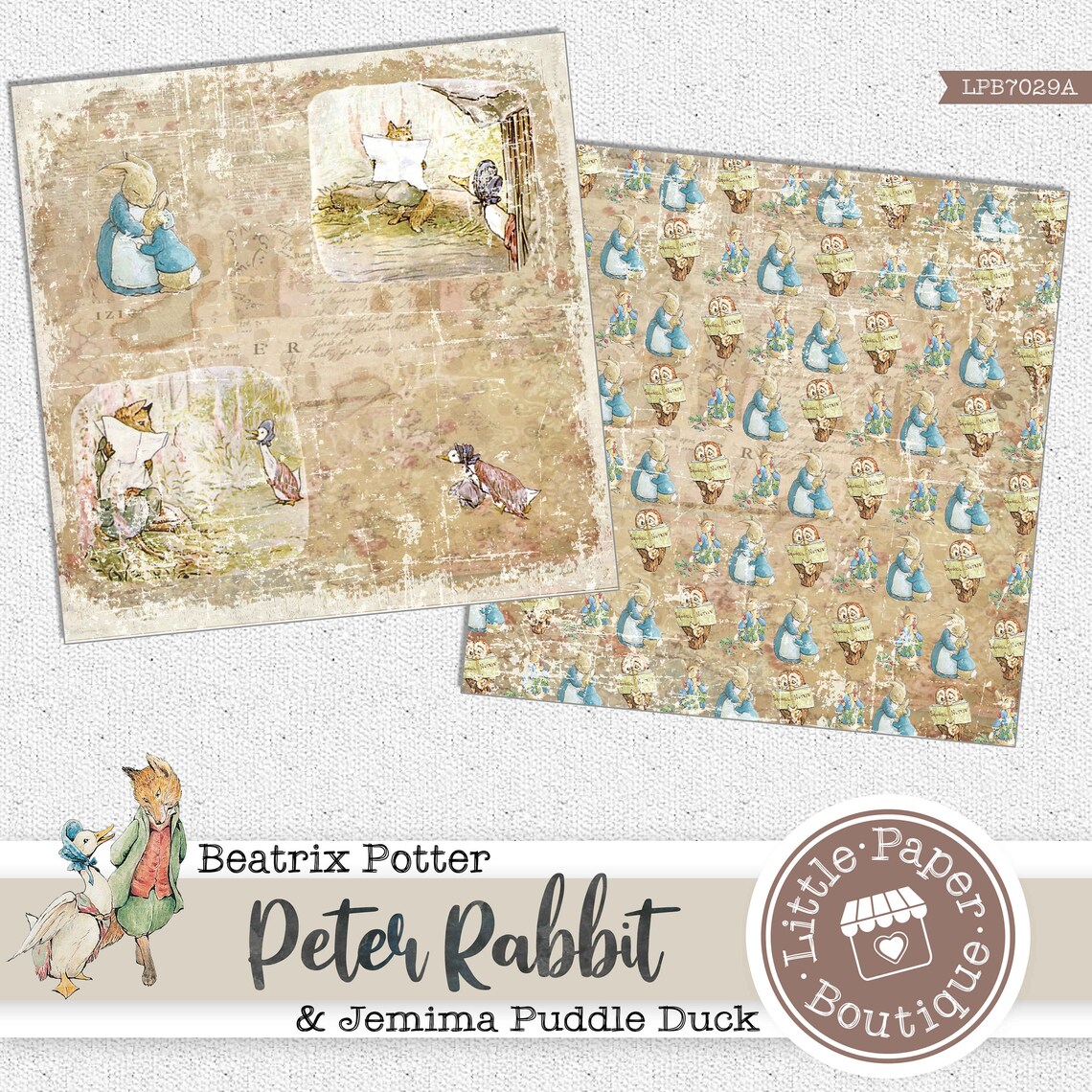 Peter Rabbit Paper Pack Beatrix Potter Digital Paper - Etsy