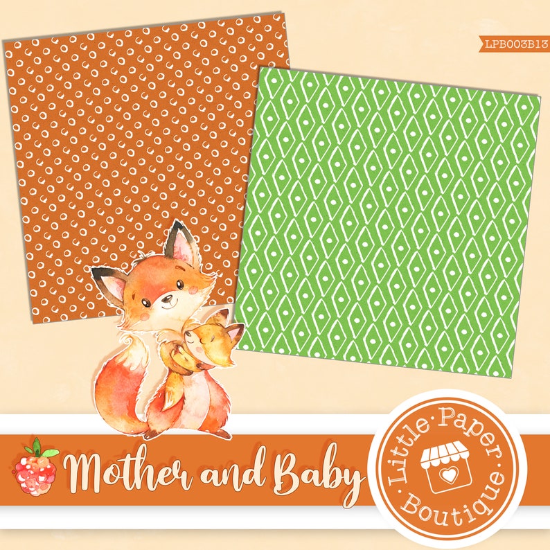 Fox Print Scrapbook Paper Fox Paper Fox Pattern Arctic | Etsy