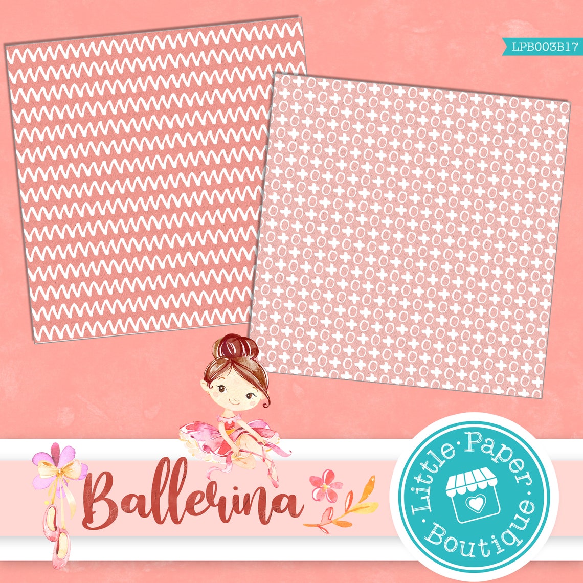 Ballerina Scrapbook Paper, Ballet Scrapbooking Paper, Ballet Digital ...
