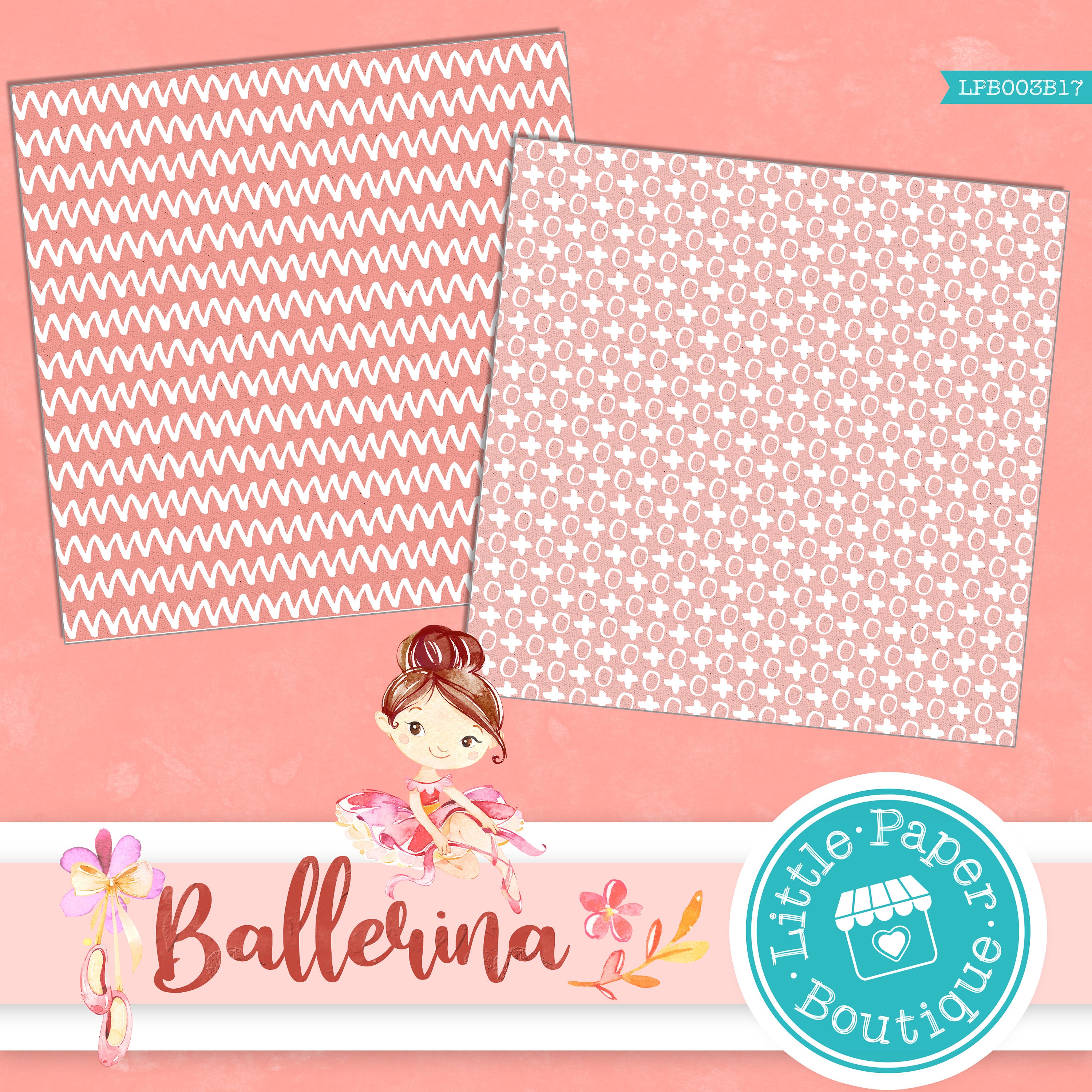 Ballerina Scrapbook Paper Ballet Scrapbooking Paper Ballet - Etsy