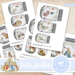 Peter Rabbit Junk Journal Mason Jars, Printable, Autumn, Vintage ...
