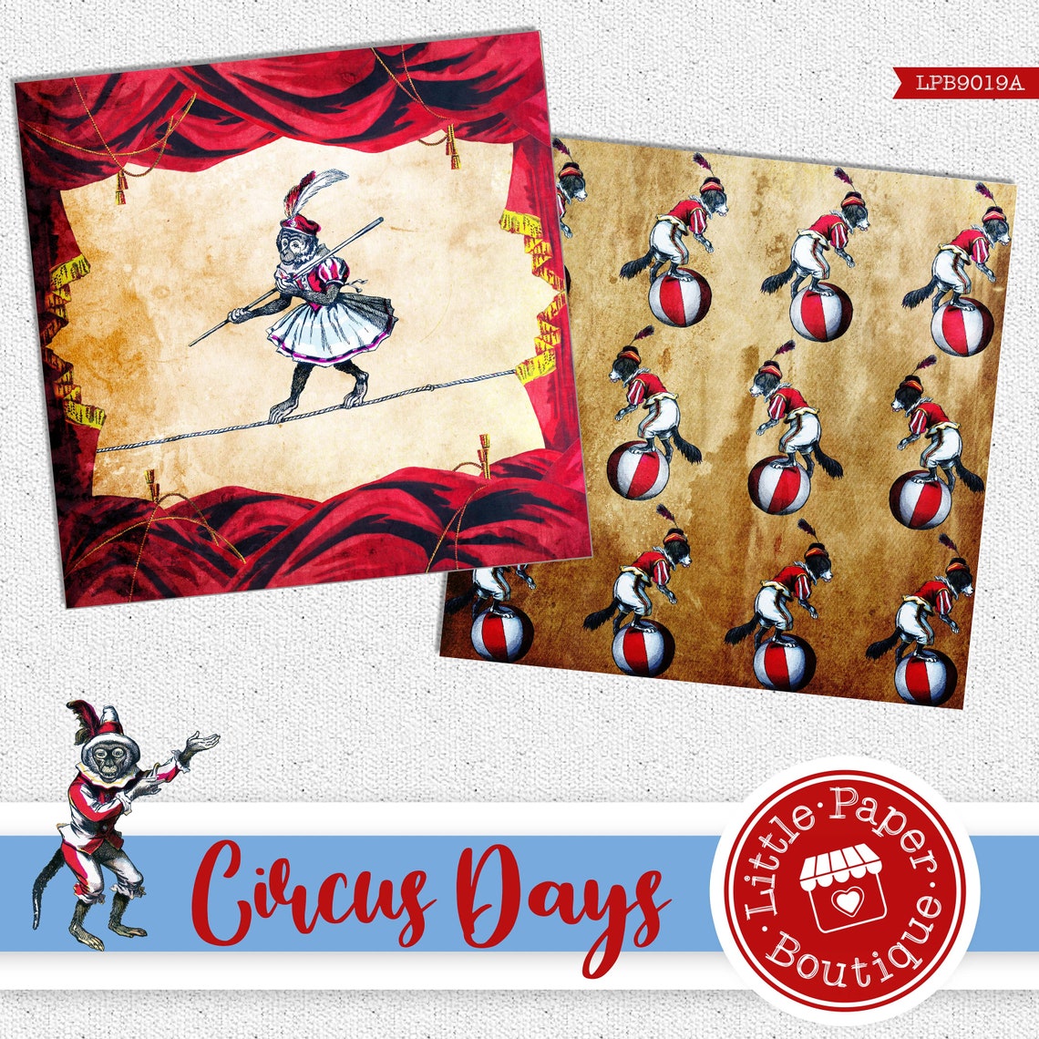 Vintage Circus Paper Pack Circus Digital Paper Circus - Etsy