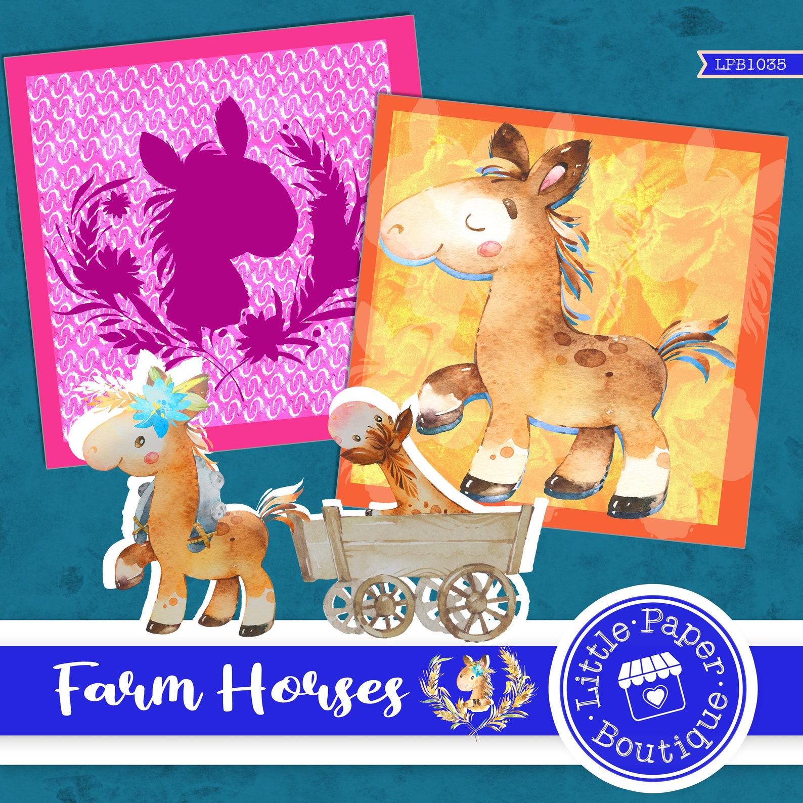 Farm Papersred Barn Papersbarn Paperscow Papersfarm Animal | Etsy