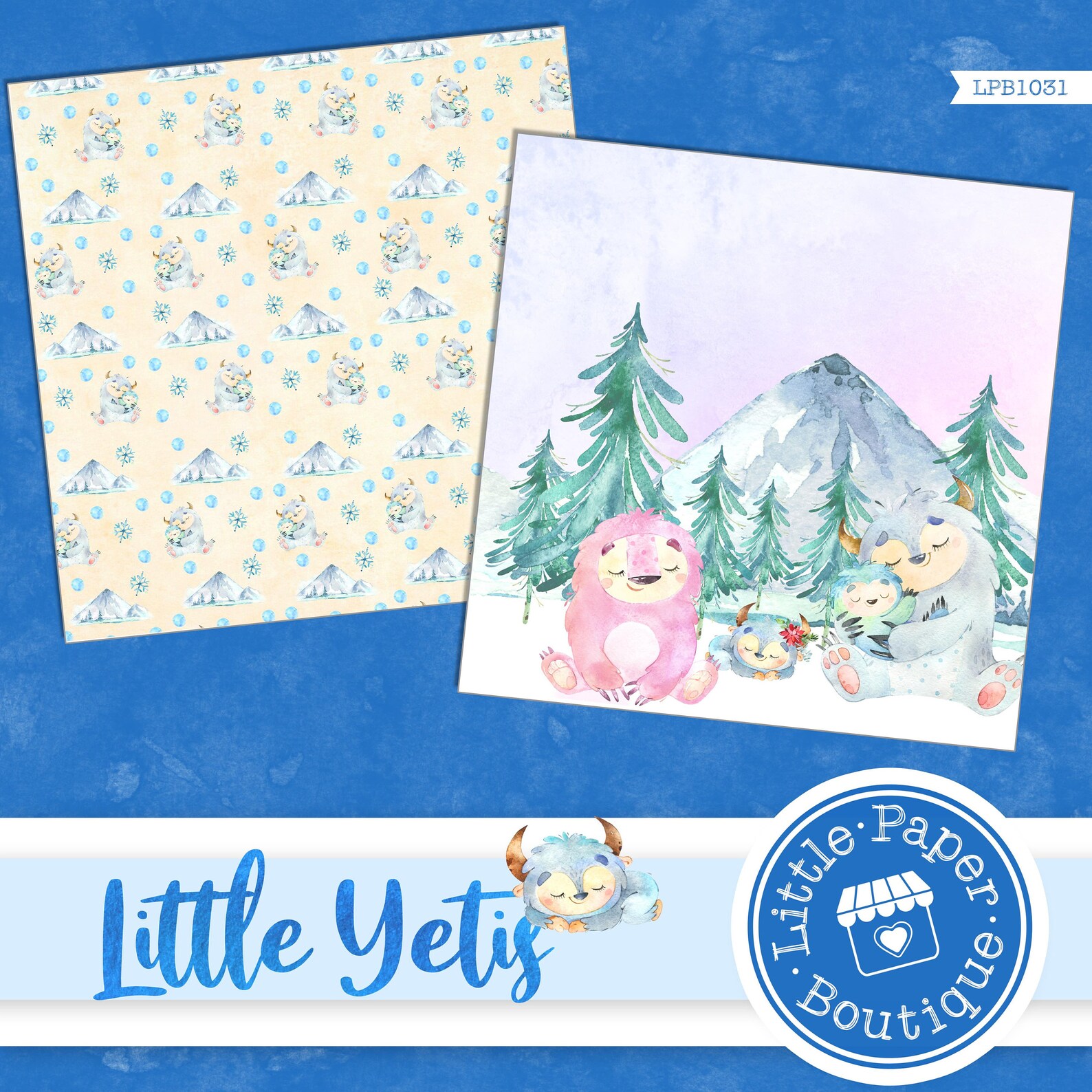 Yeti Digital Paper Abominable Snowman Paper Big Foot - Etsy