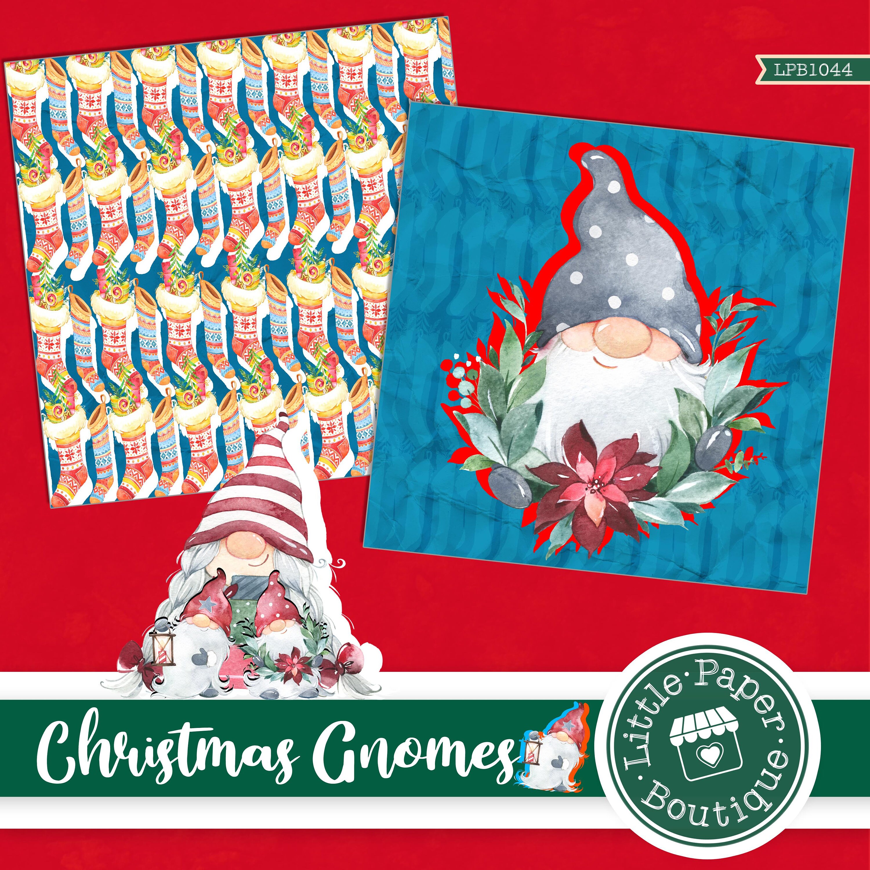 Christmas Gnomes Digital Paper Christmas Gnomes Papers - Etsy
