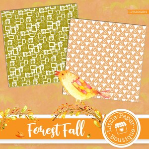 Fall Digital Paper, Fall Scrapbook Paper, Thanksgiving, Autumn, Digital ...