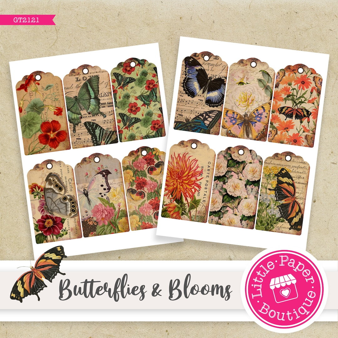 Butterfly Paper Pack, Printable Paper Pack, Scrapbook Paper,butterfly ...