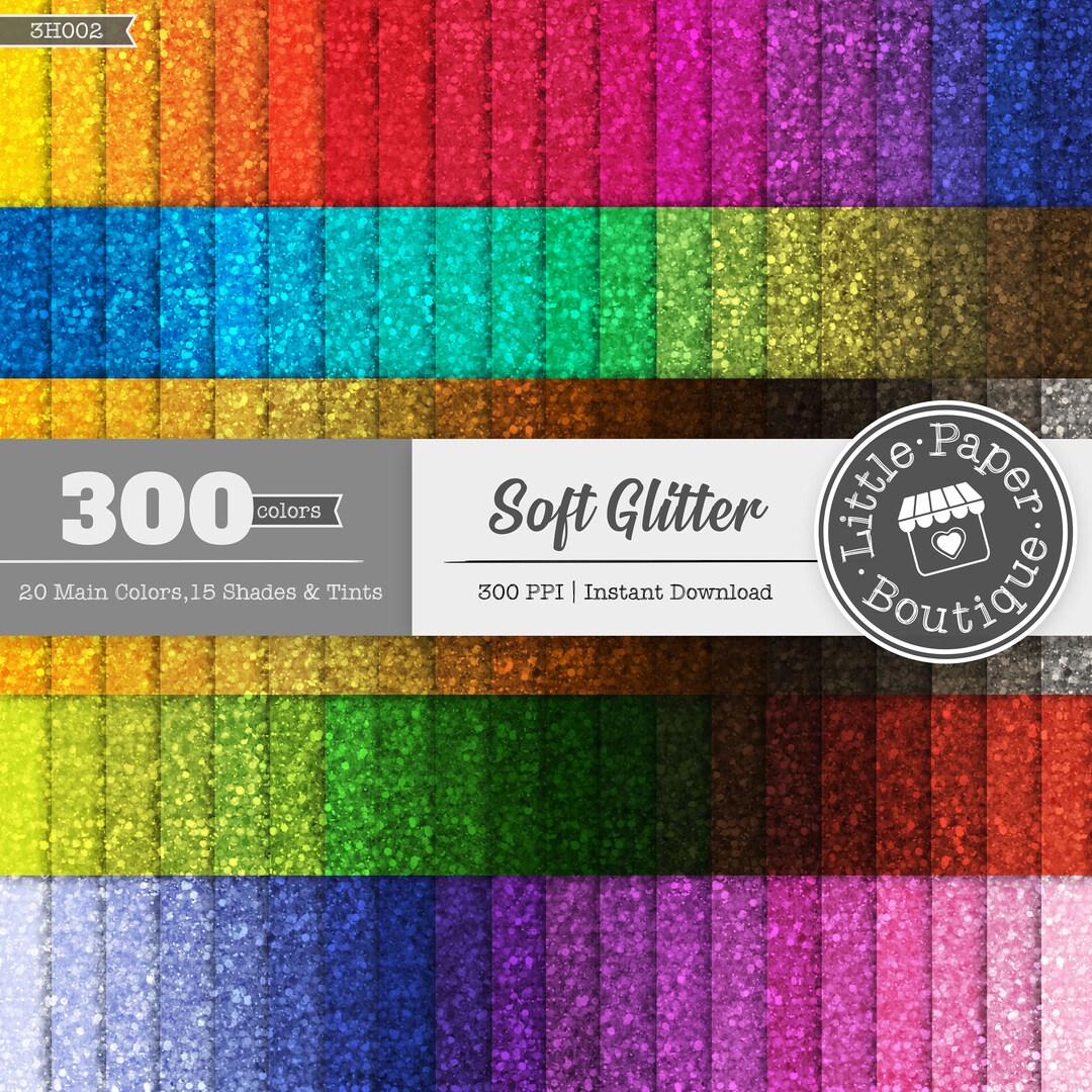 300pcs Glitter Background Digital Paper Pack for Commercial Use ...