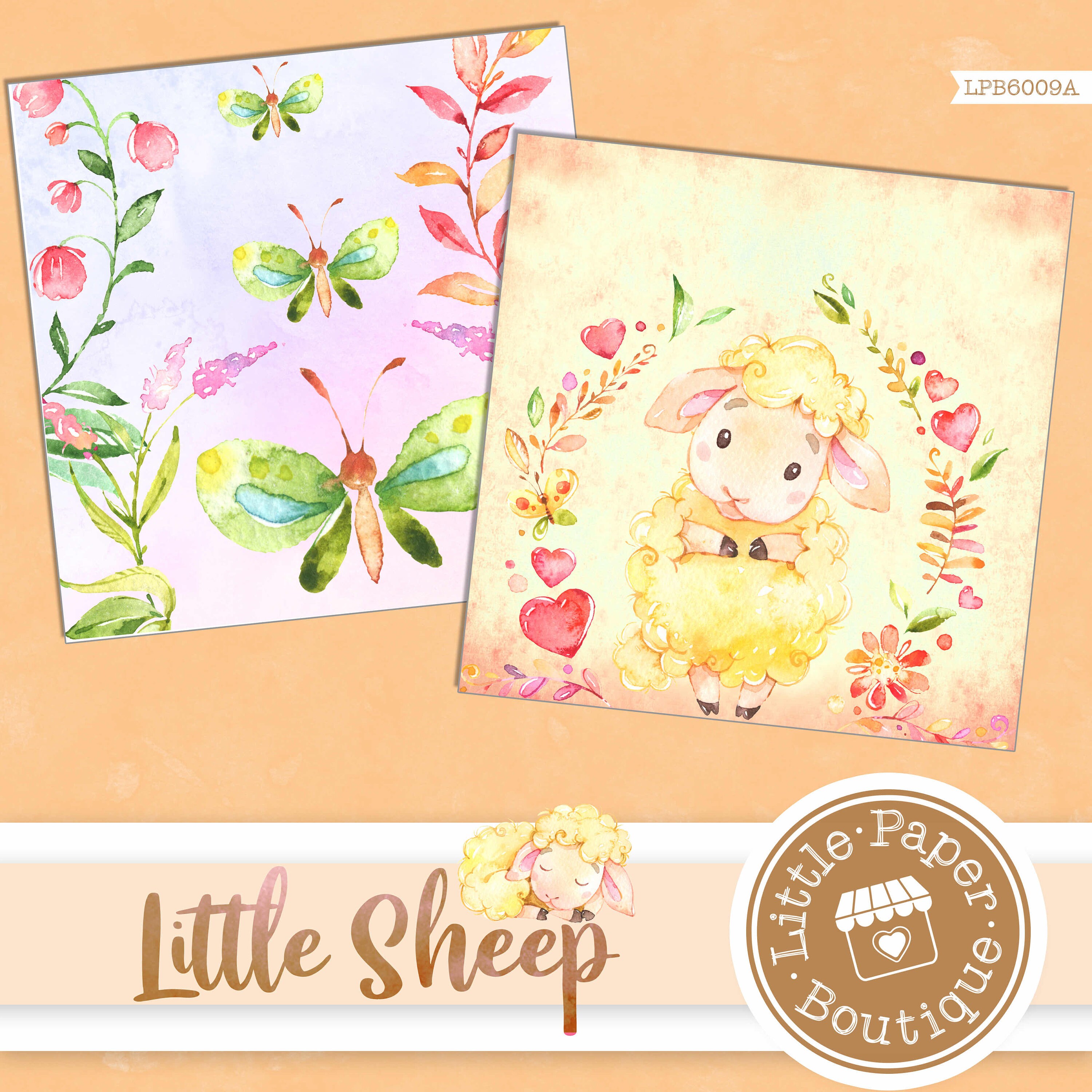 Sheep Scrapbook Papers Kids Background Lamb Animals Sheep - Etsy