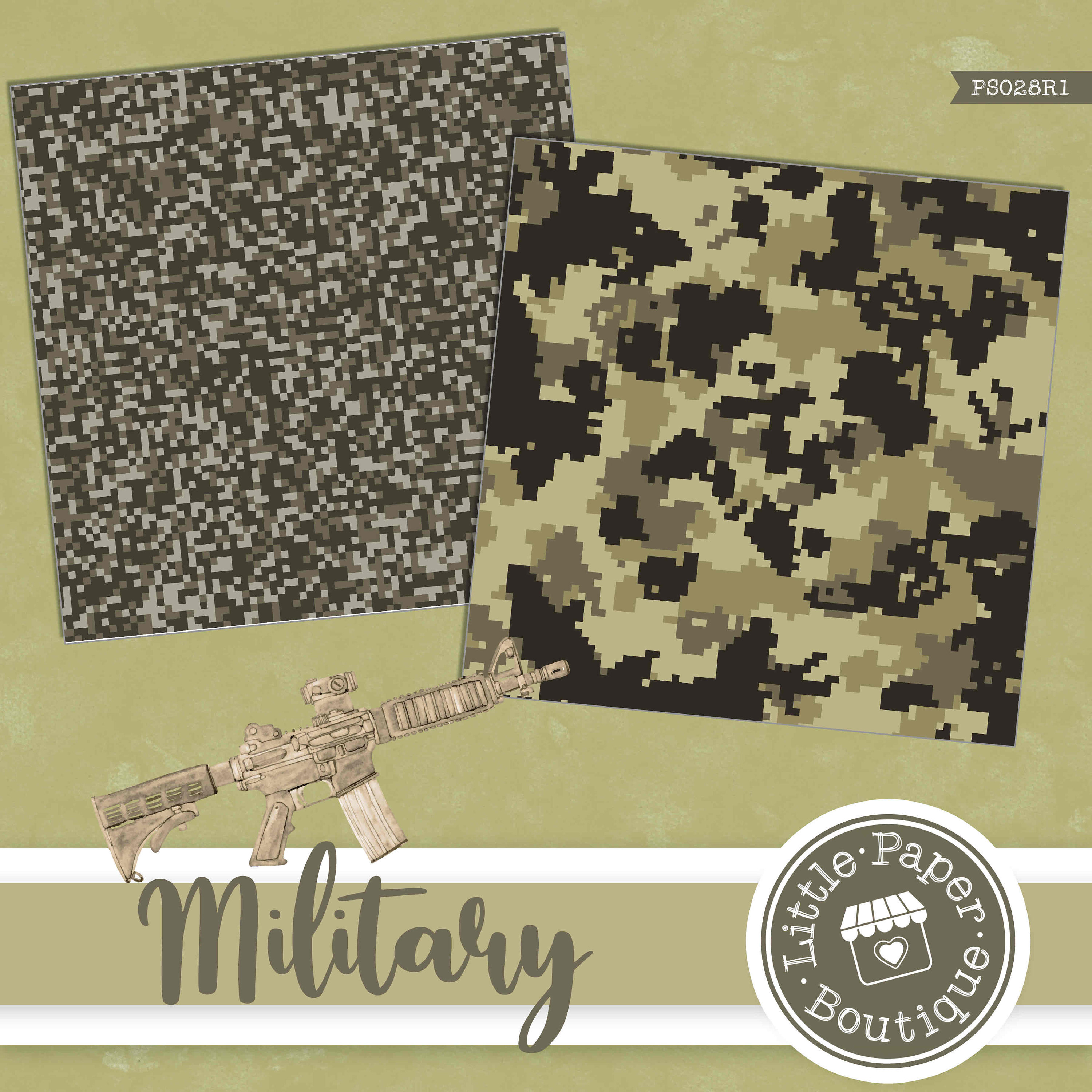 US Army Digital Paper, Army Theme Scrapbook, Military Scrapbook ...