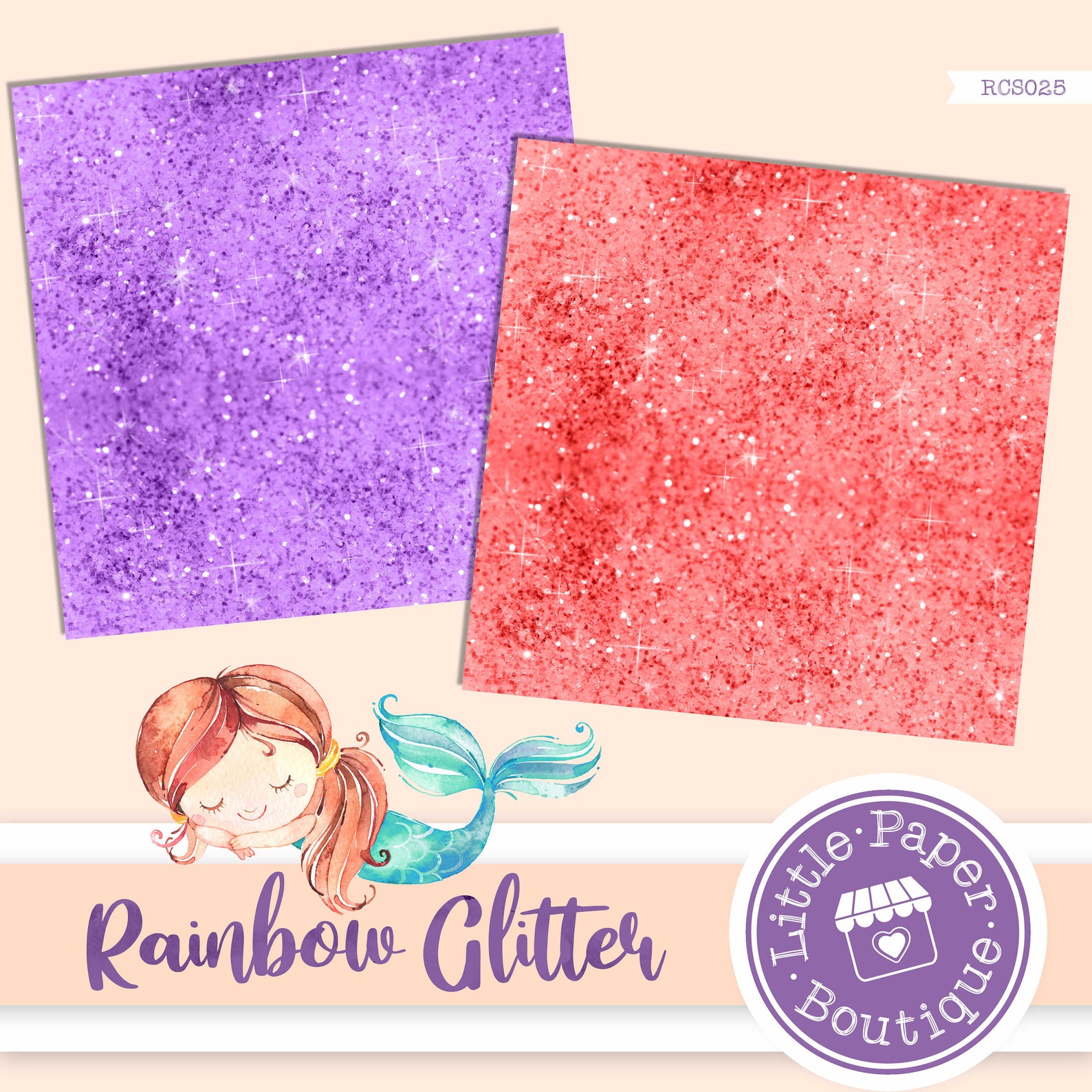 Rainbow Glitter Digital Paper Clip Art. Glitter Backgrounds Digital ...