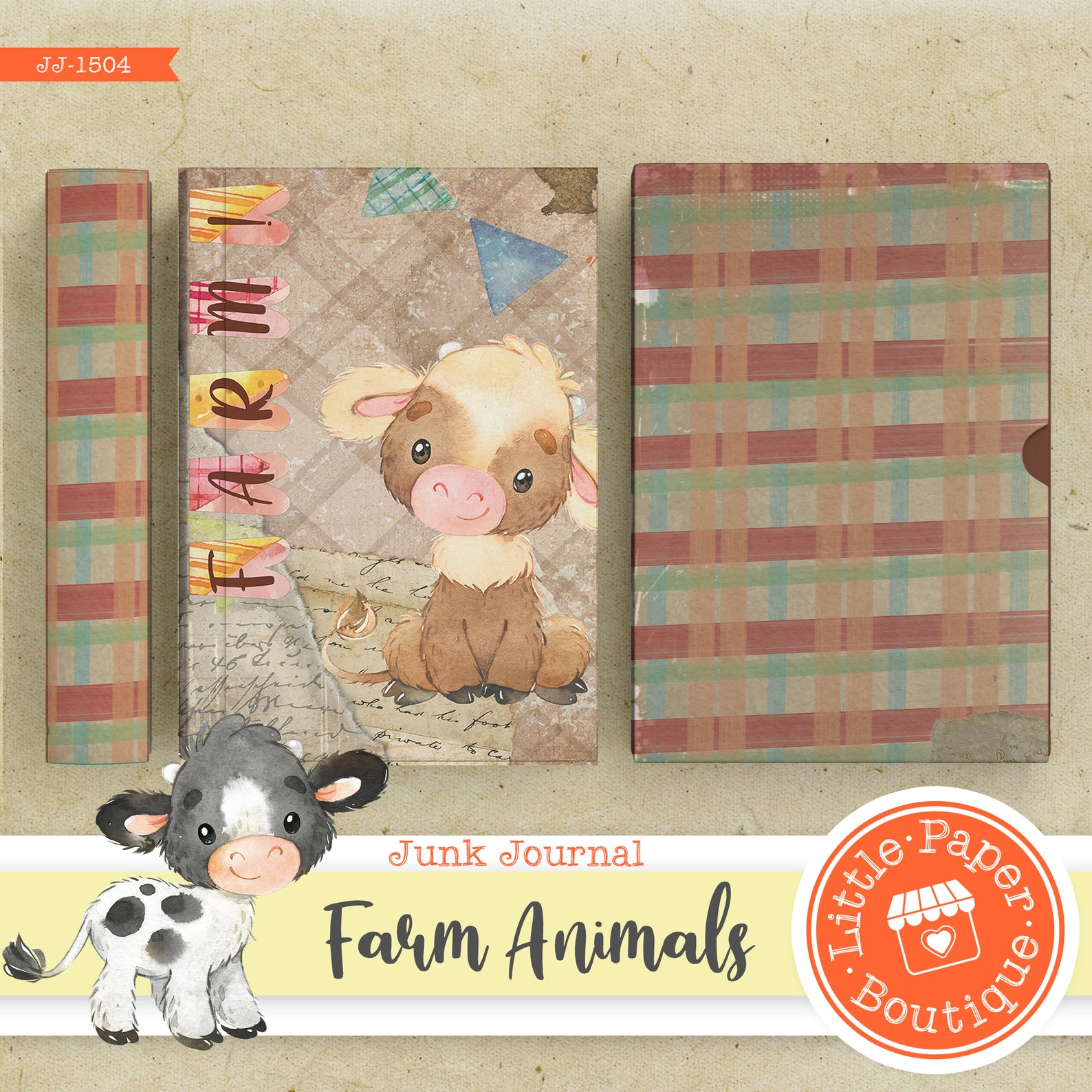 Farm Animals Barn Junk Journal Kit (FULL KIT) Farmer's Market ...
